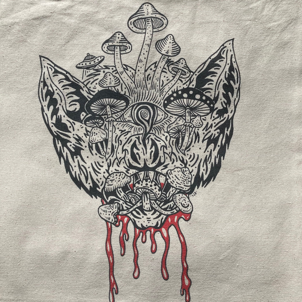 Mushroom Bat tote bag by Space Bat Killer – RAD Shirts Custom Printing