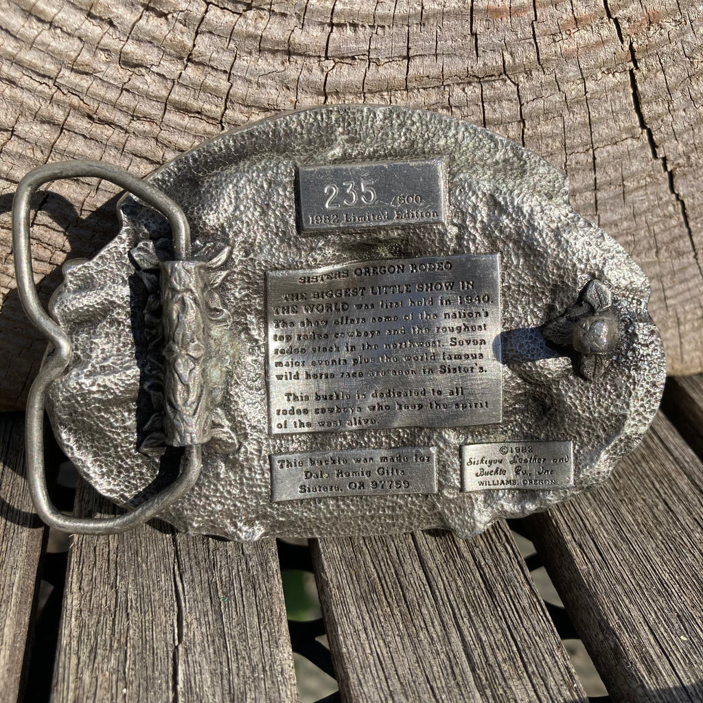 1982 Sisters Rodeo Oregon belt buckle – RAD Shirts Custom Printing
