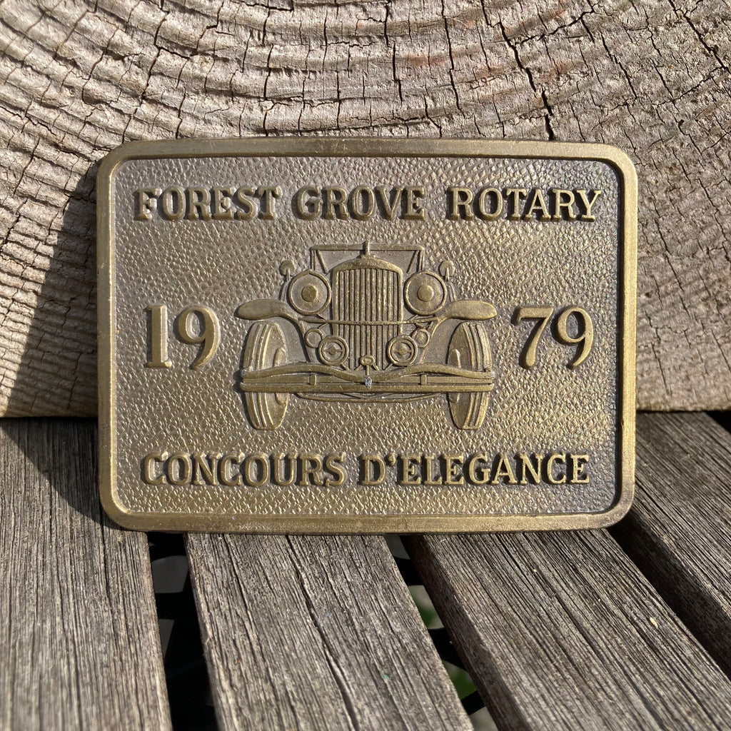 1979 Forest Grove Rotary belt buckle – RAD Shirts Custom Printing