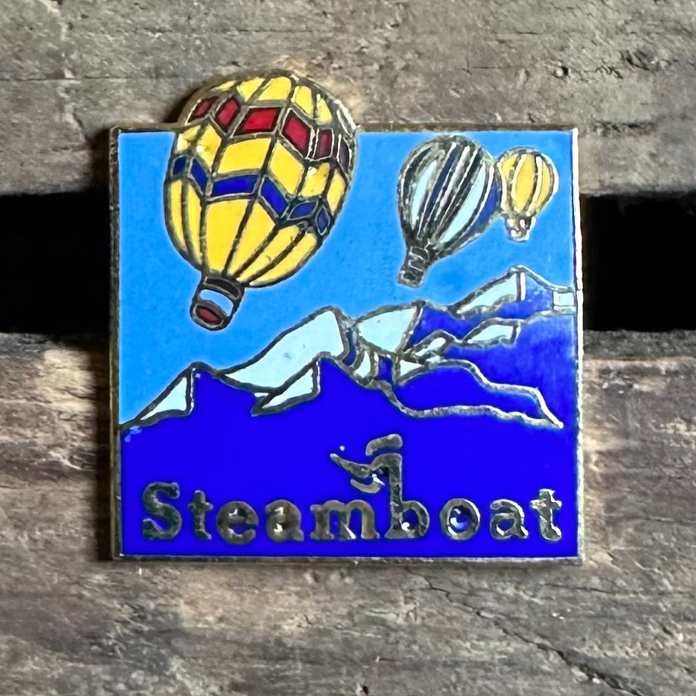 Vintage Steamboat Colorado Pinback Button with Hot Air Balloons – RAD ...