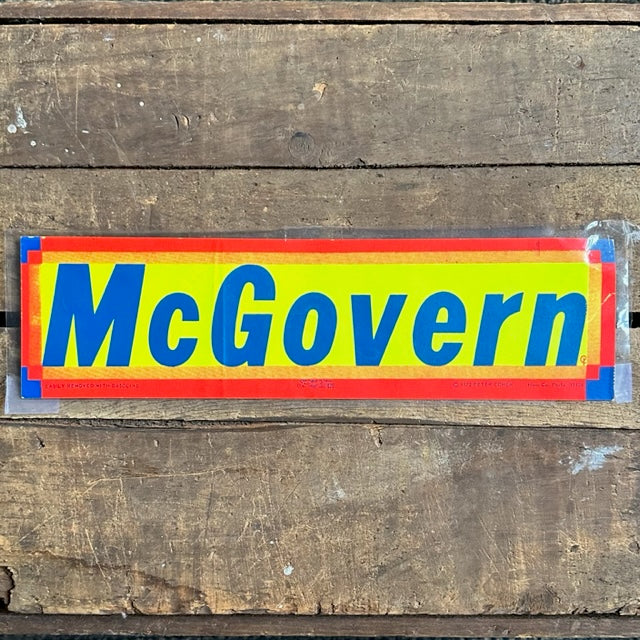1972 McGovern Campaign Sticker – RAD Shirts Custom Printing