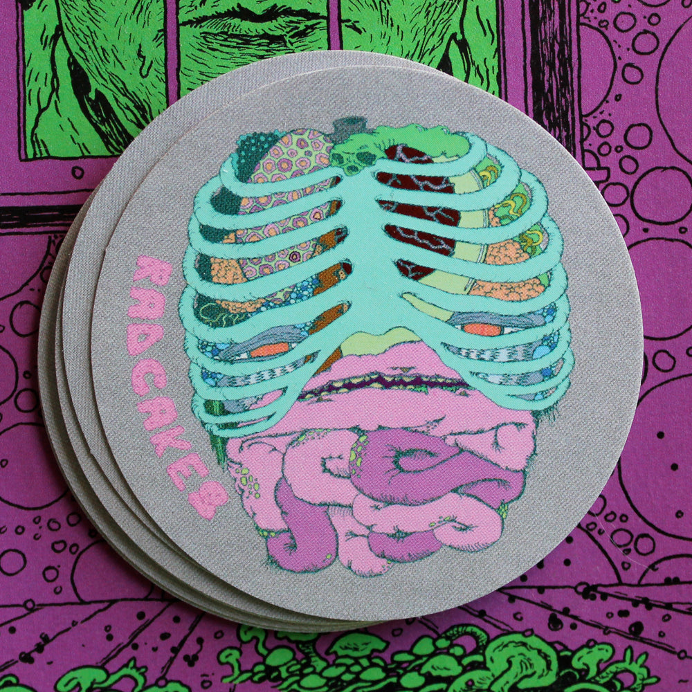 "Tommy Ache" RadCakes sticker – RAD Shirts Custom Printing