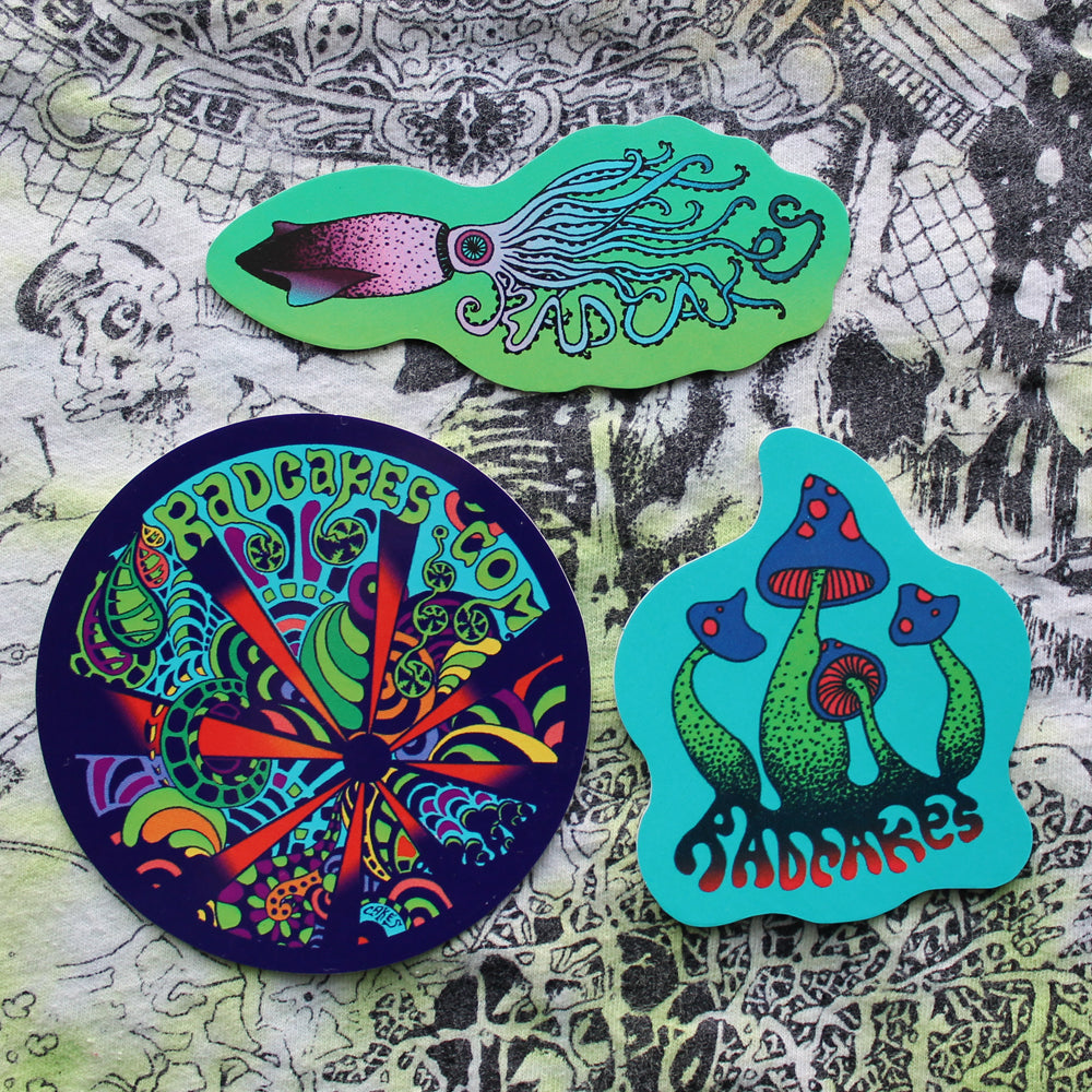 RadCakes 2018 sticker pack – RAD Shirts Custom Printing