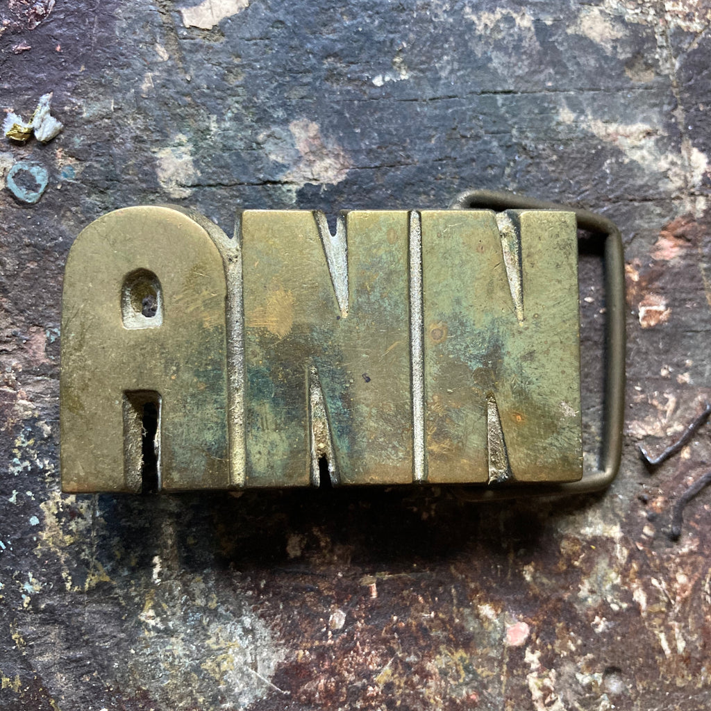 ANN name belt buckle – RAD Shirts Custom Printing