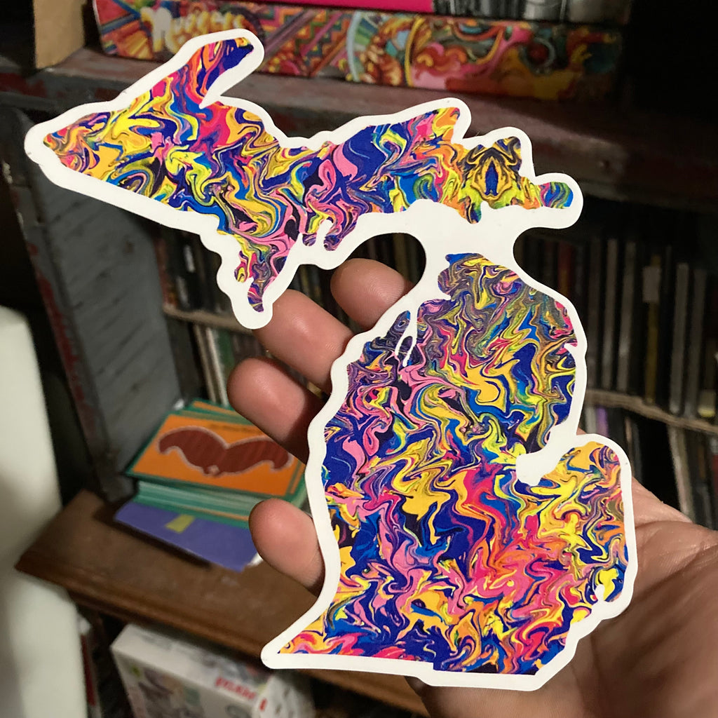 Large Michigan sticker by Ryan Greiner – RAD Shirts Custom Printing