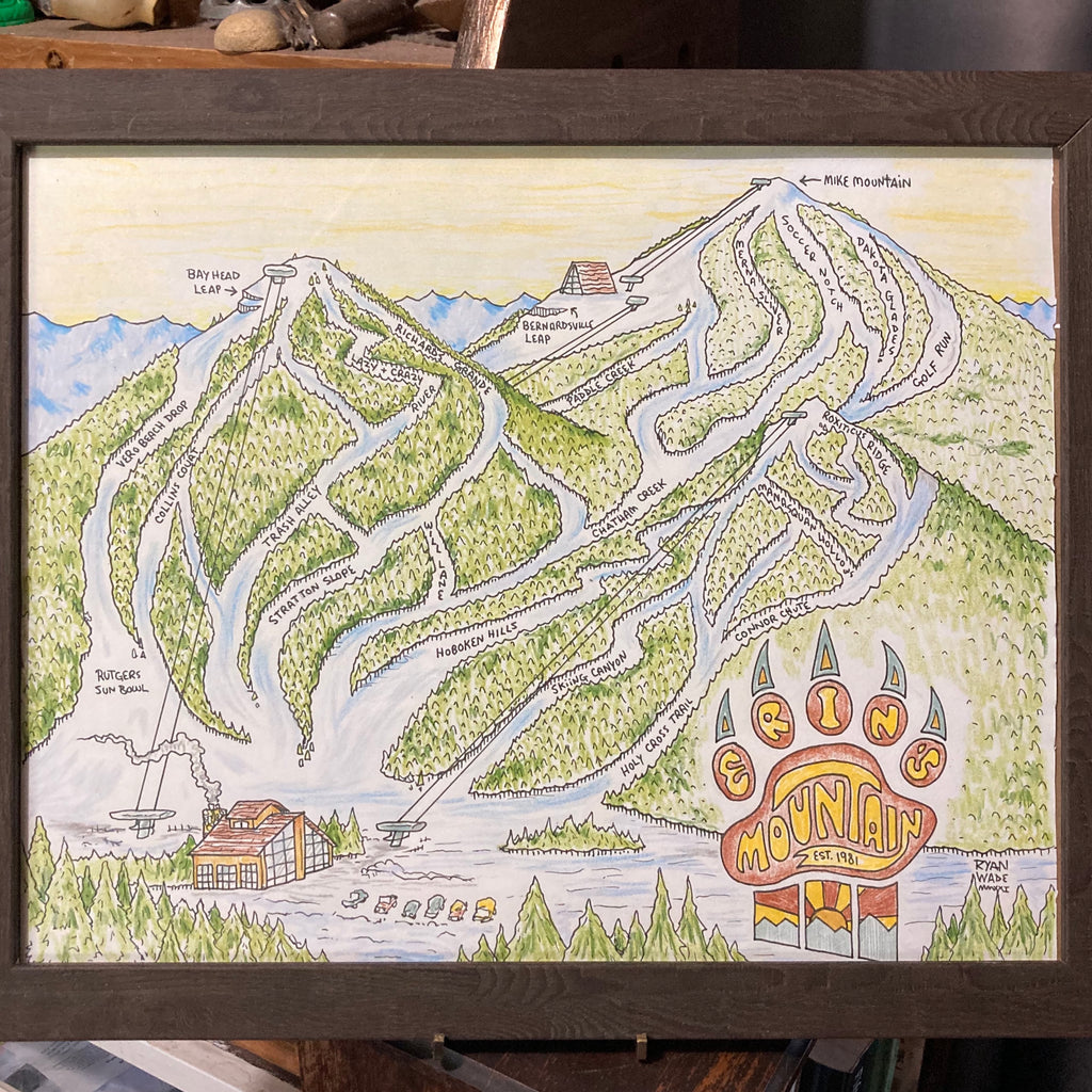 Custom Ski Mountain with personalized trail names – RAD Shirts Custom ...
