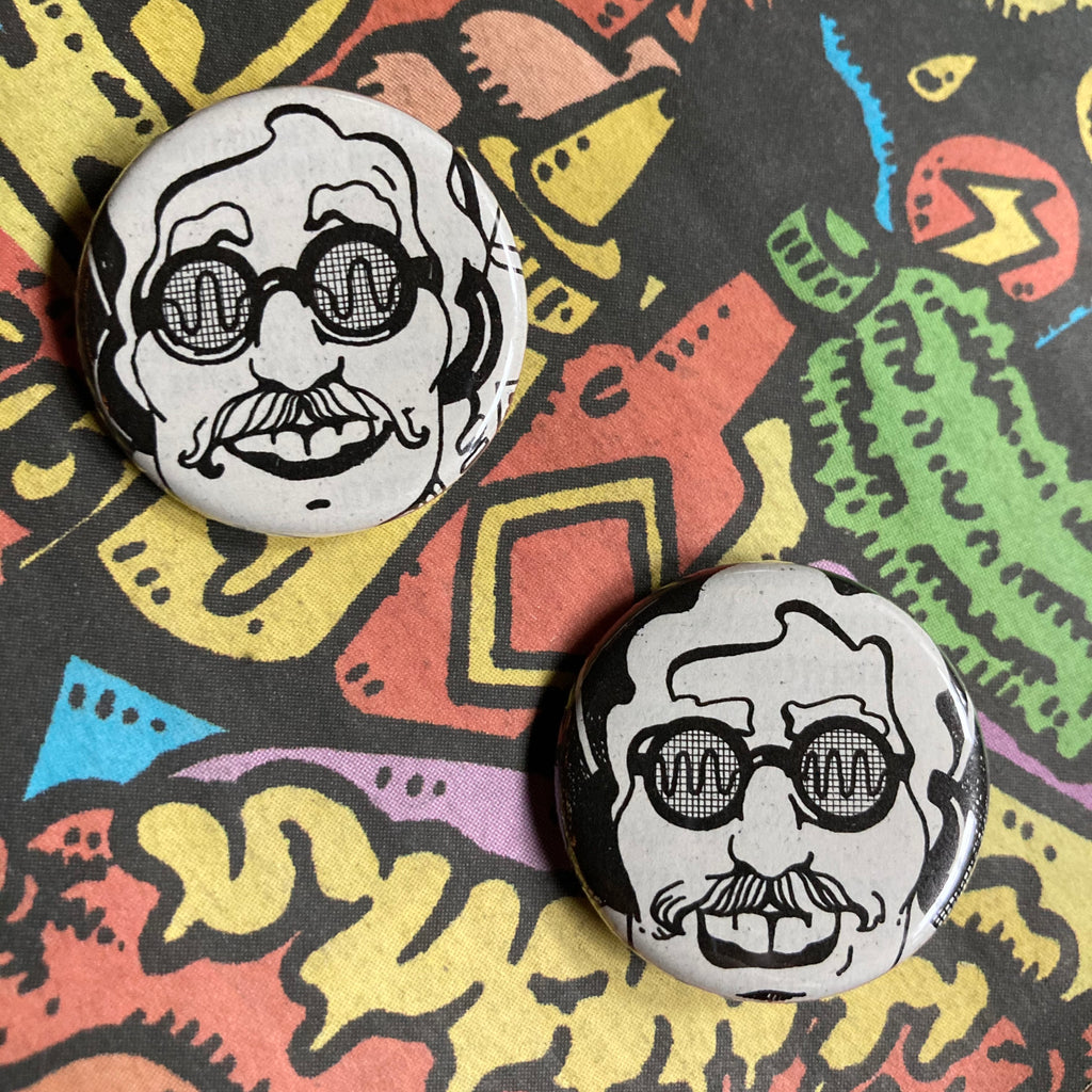Set of 2 Smiling Guys pinback buttons – RAD Shirts Custom Printing