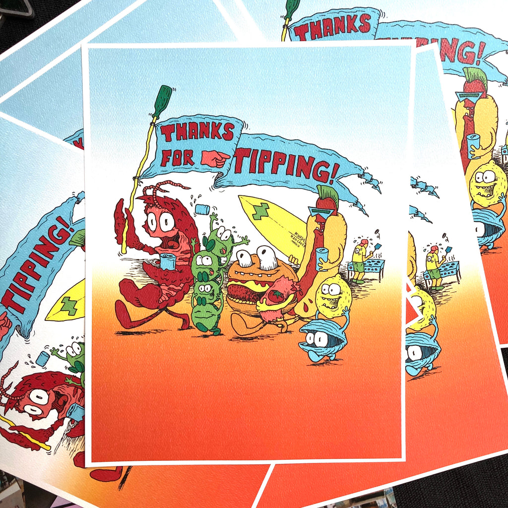 Thanks For Tipping sign print – RAD Shirts Custom Printing