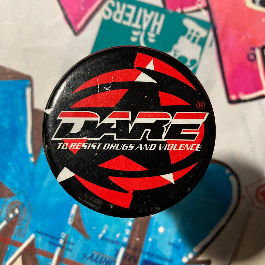DARE to Resist Drugs & Violence pinback button – RAD Shirts Custom Printing
